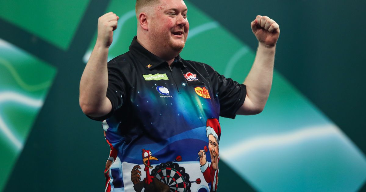 Ricky Evans kämpft sich am Australier Mathers vorbei und zieht in Runde ...