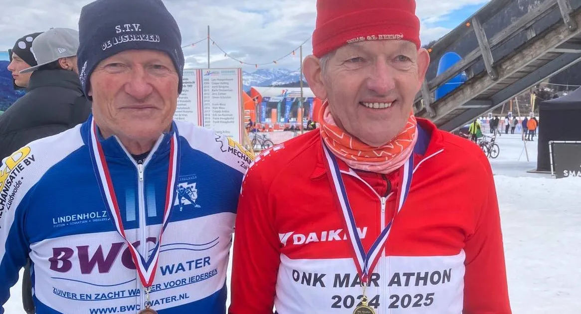 Engbert van der Woude Open Nederlands marathonkampioen schaatsen