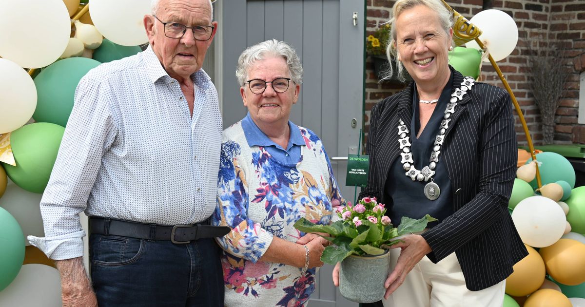Albert en Lammie Mulder uit Veeningen vieren diamanten feest
