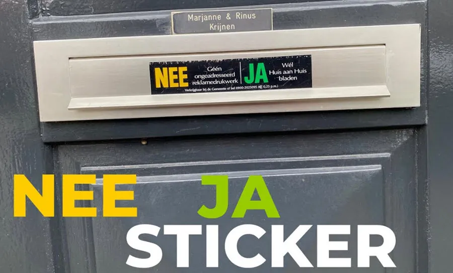 Column Mijmeringen: Nee-Ja /Nee-Nee Sticker