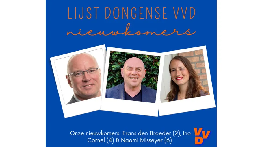 Kandidatenlijst Dongense VVD bekend