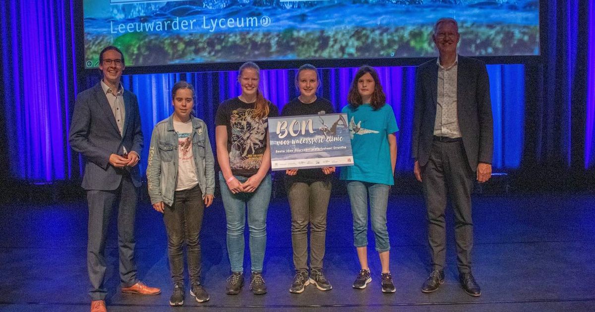 Leerlingen De Nieuwe Veste uit Emmen bedenken beste idee duurzaam waterbeheer Drenthe