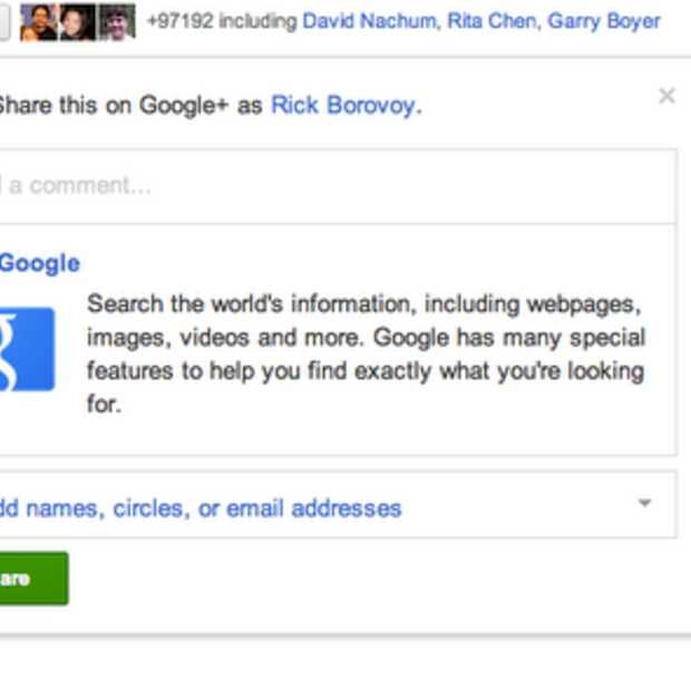 De Google+ share button