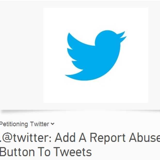 Twitter test "Report Abuse" knop