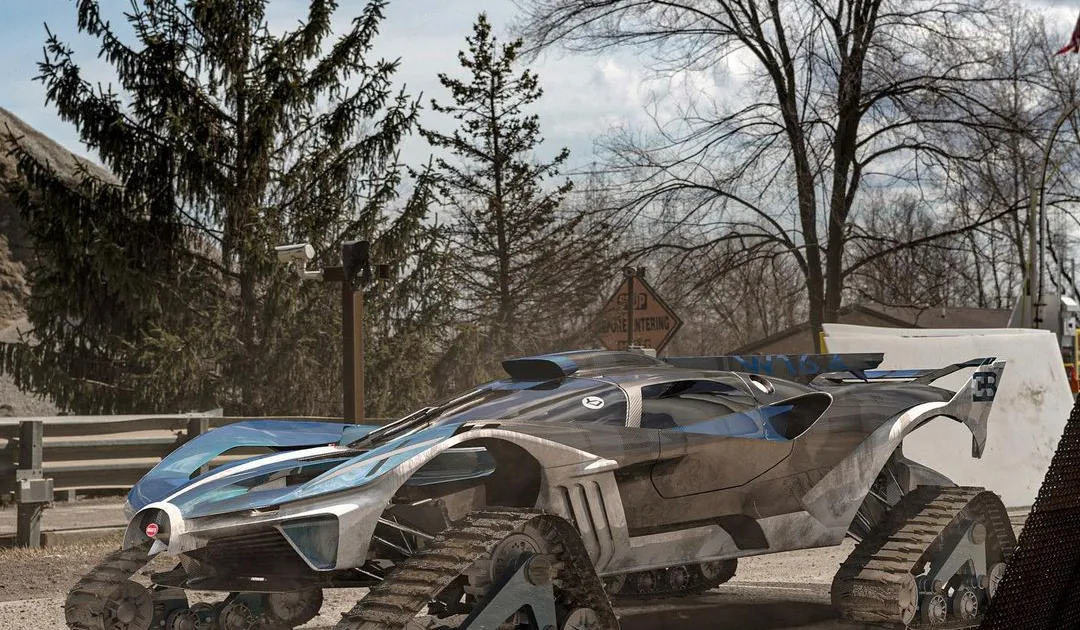 Dikke Bugatti wordt omgetoverd tot een gruwelijk dikke off-road tank