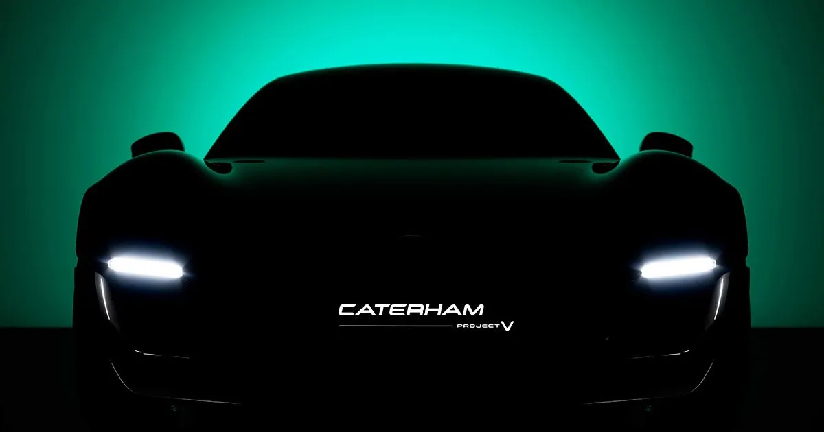 Caterham onthult schimmige teaser van revolutionaire supercar