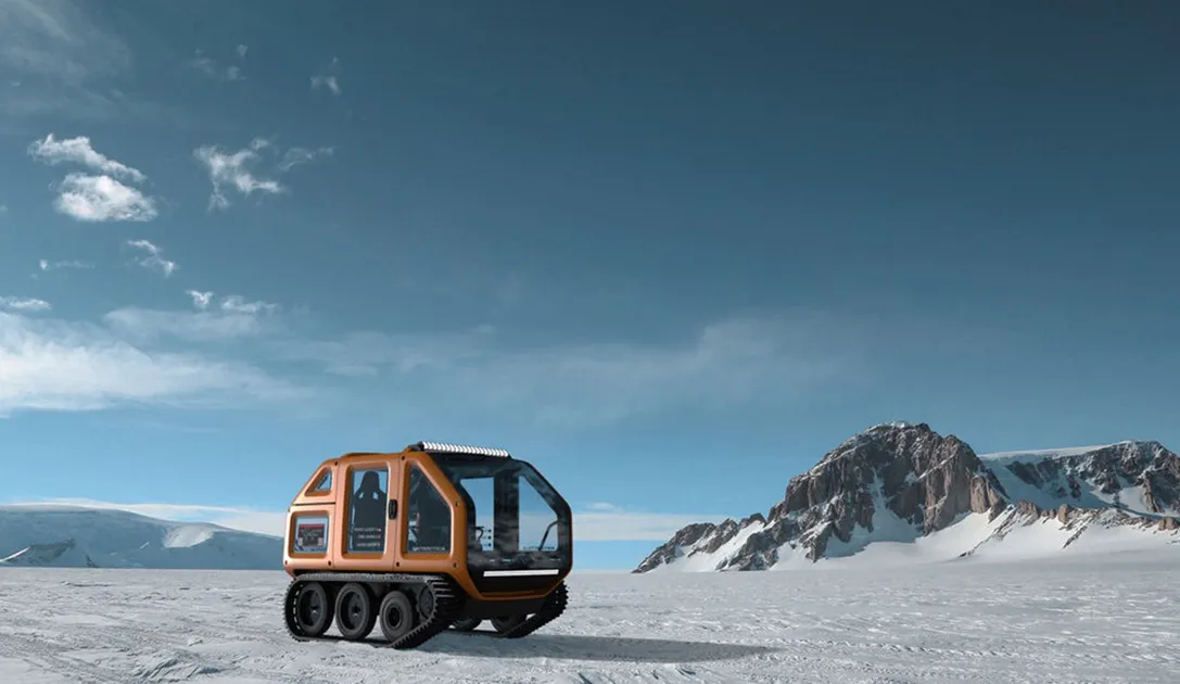 Venturi's Antarctic Rover is een speciale truck gebouwd voor poolonderzoek