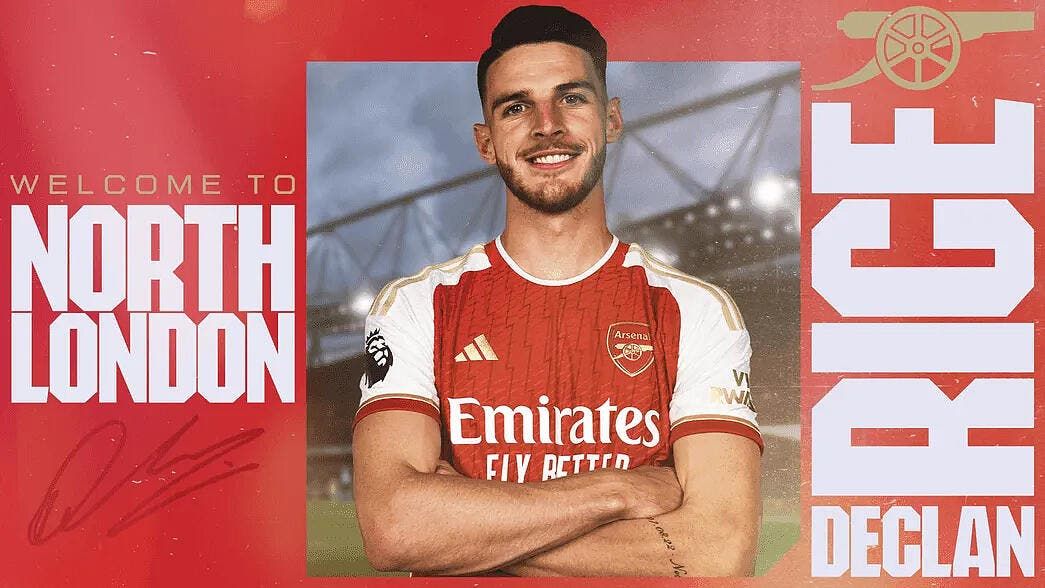 Declan Rice signe à Arsenal et bat un record