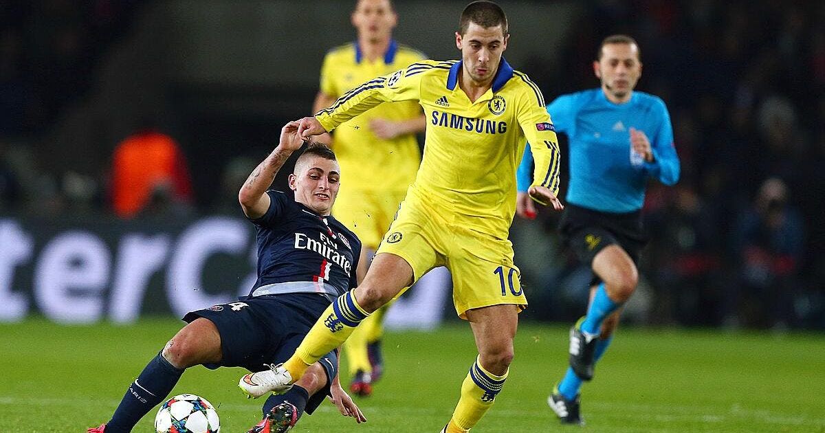 Quand Hazard se moque de Verratti le casseur...