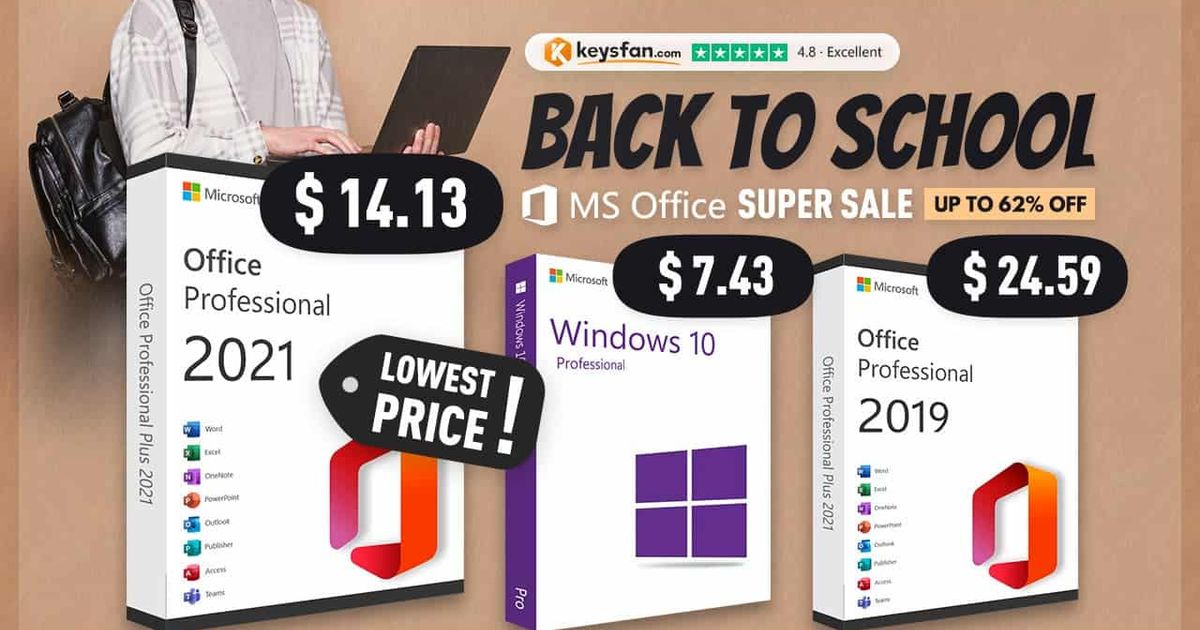 Microsoft Office 2021 for $14.13 & Windows 10 Pro for $7.43 at Keysfan ...