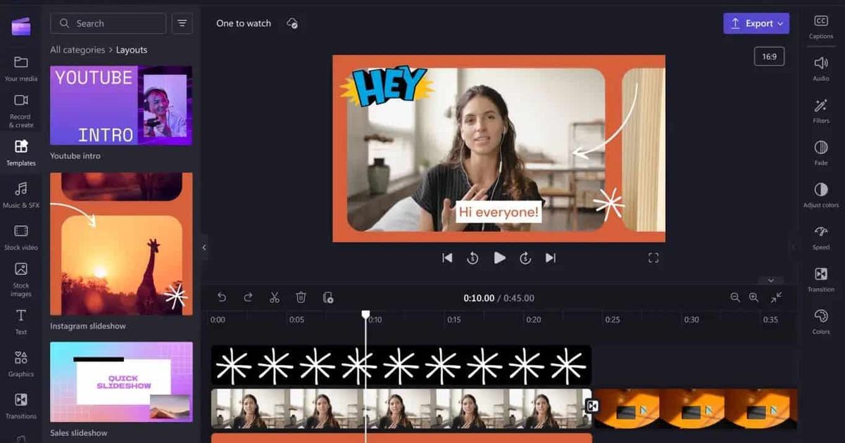 Microsoft video editing tool Clipchamp welcomes new features