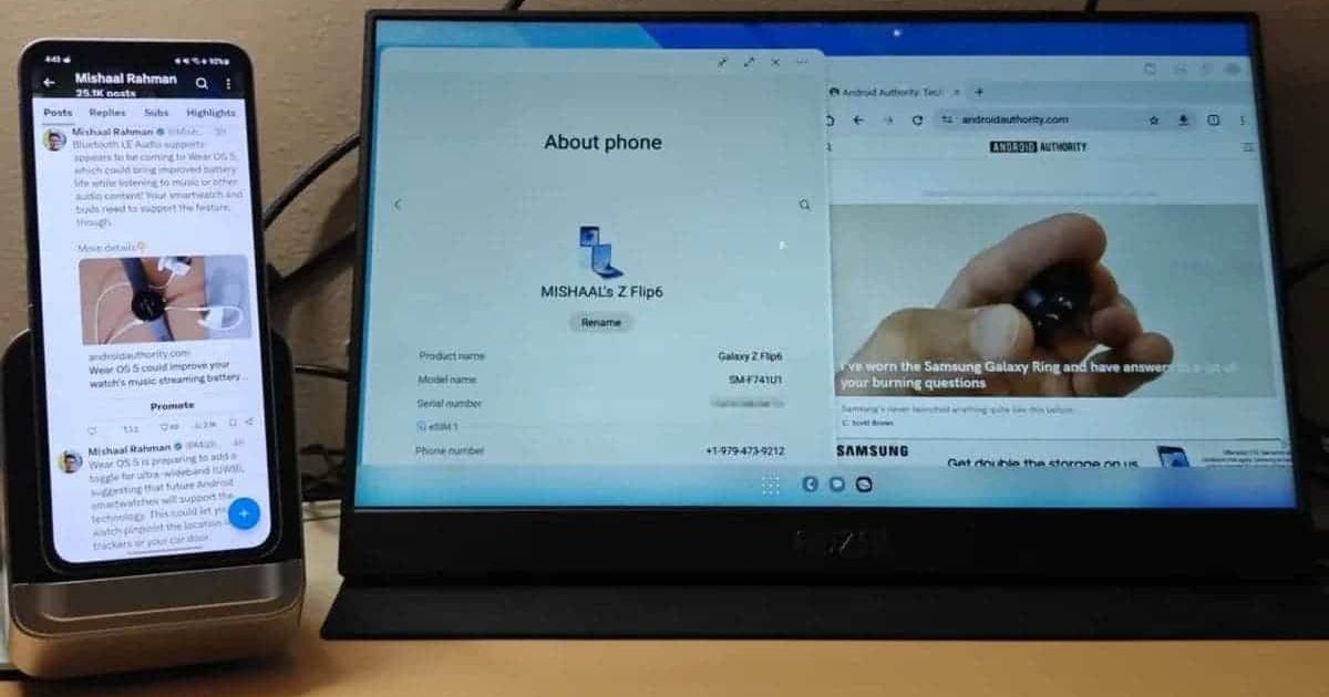 Samsung Galaxy Z Flip 6 does not support DeX but there is a way out