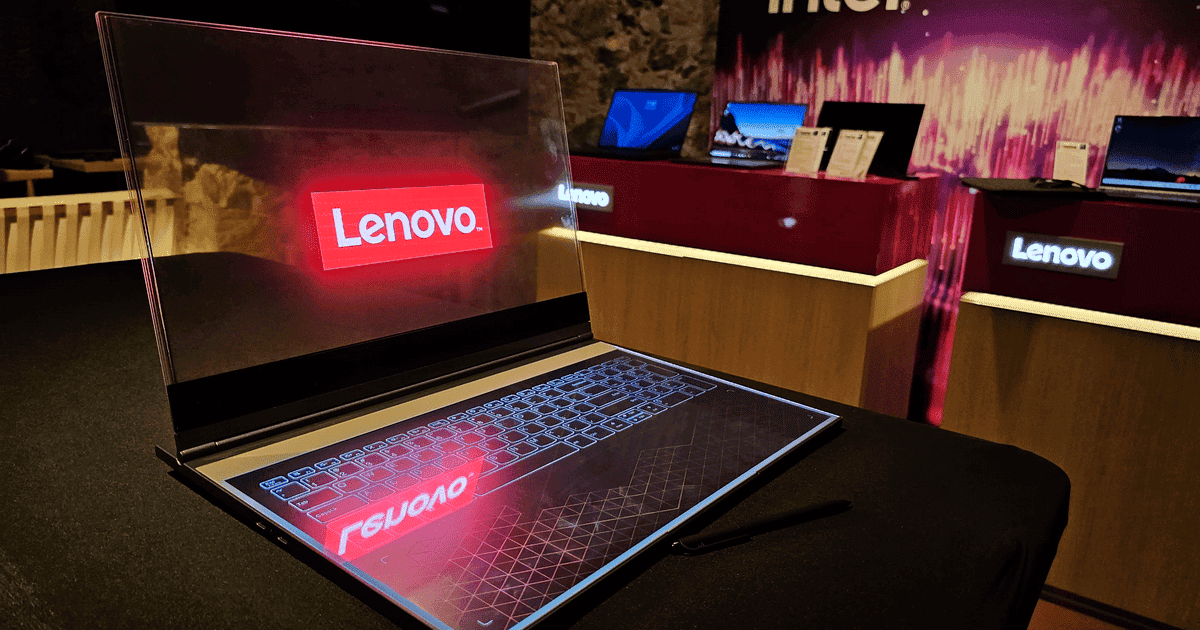 Lenovo Reveals Transparent ThinkBook Laptop Concept At MWC