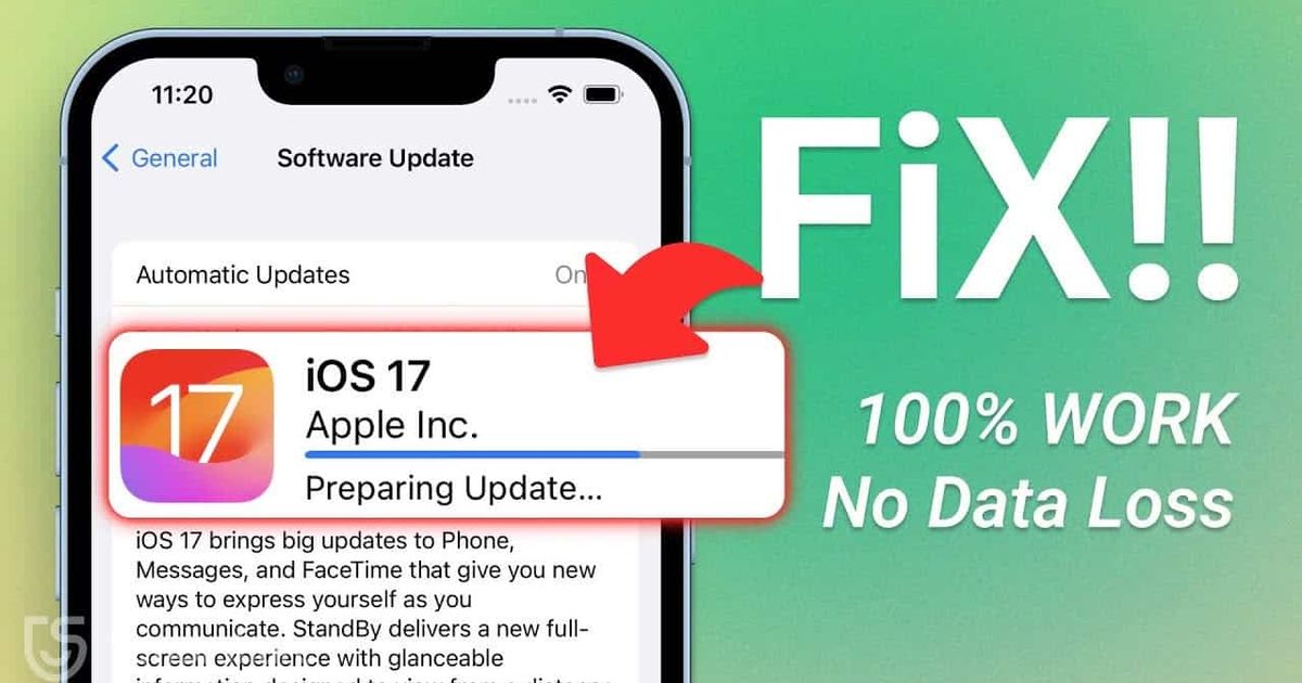 [2024 Solved] iPhone Stuck on Preparing Update iOS 17