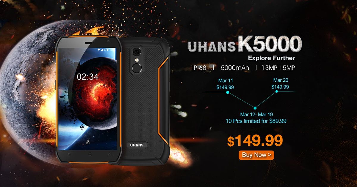 UHANS K5000 IP68 Rugged Phone: 3 Reasons You Should Get One