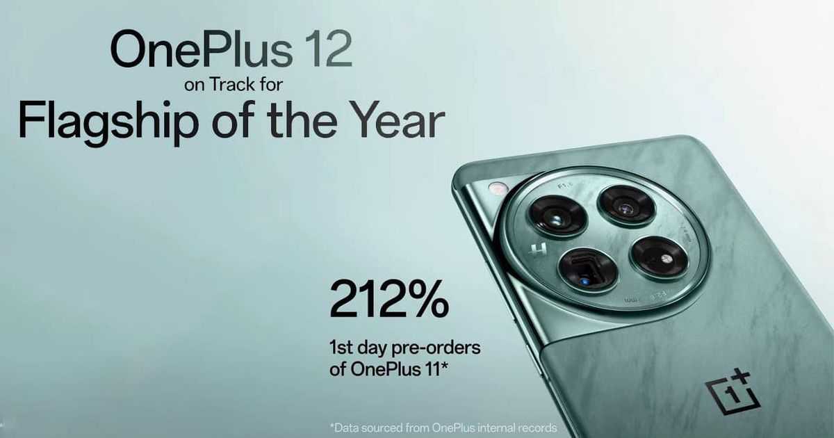 OnePlus 12 First Day Pre-orders Are 212% Higher Than OnePlus 11