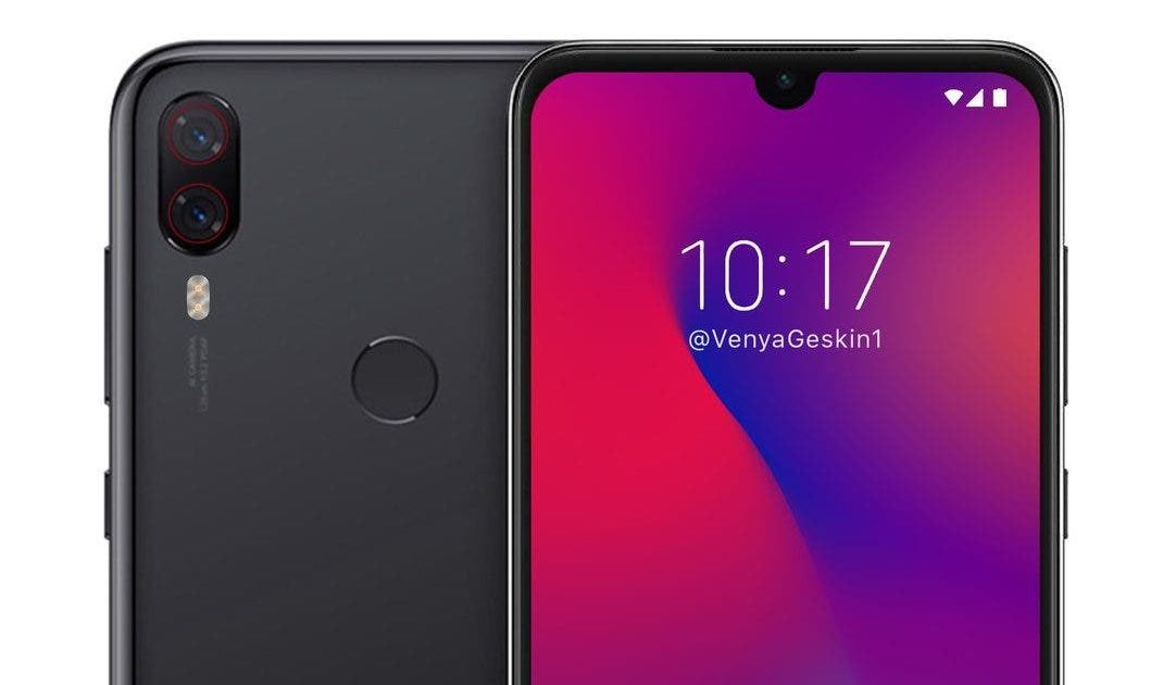 Xiaomi Pocophone F2 concept render shows waterdrop notch