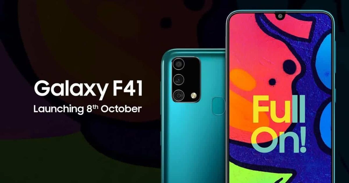 Samsung Galaxy F41 Design Revealed in a Teaser By Samsung