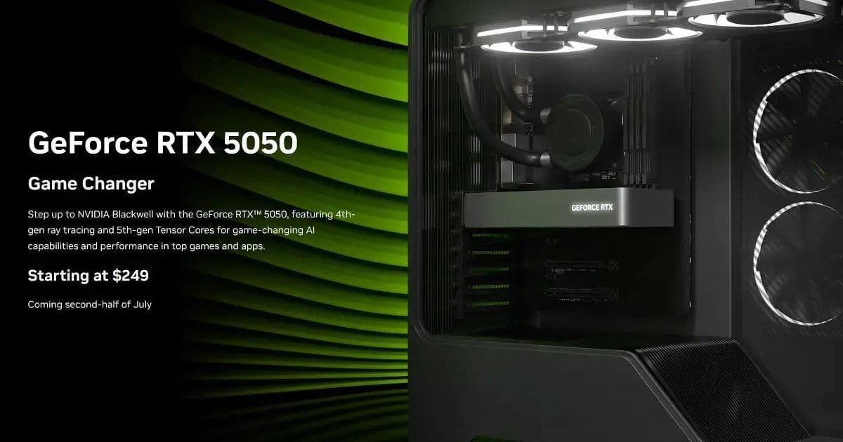 NVIDIA GeForce RTX 5050 Debuts With DLSS 4, Ray Tracing, and GDDR7 Laptops