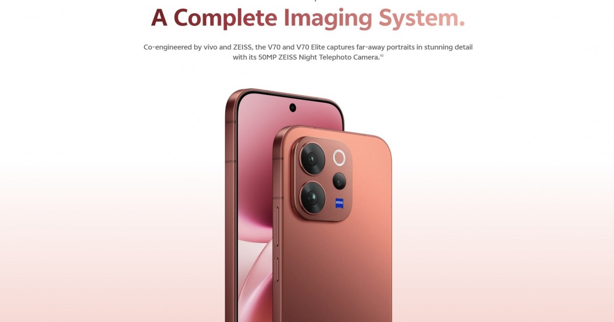 vivo V70 and V70 Elite Colors and Sony Camera Sensors Officially Revealed
