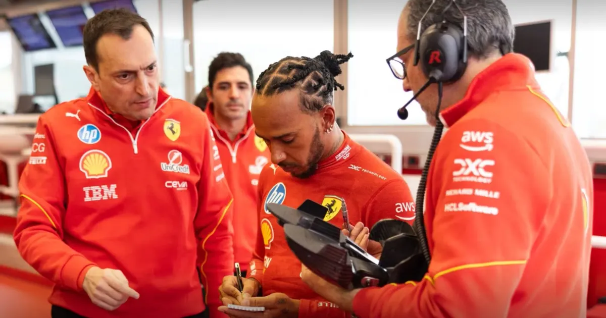 Hamilton crashes the SF-23 at Ferrari's TPC event