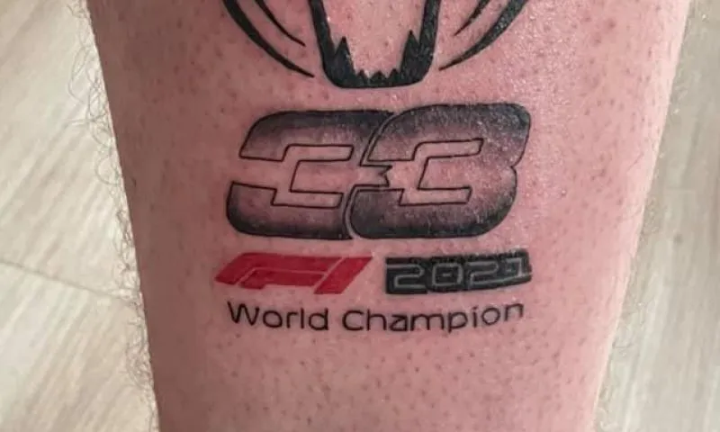 Dedicated Verstappen fan puts outcome of F1 2021 championship in tattoo