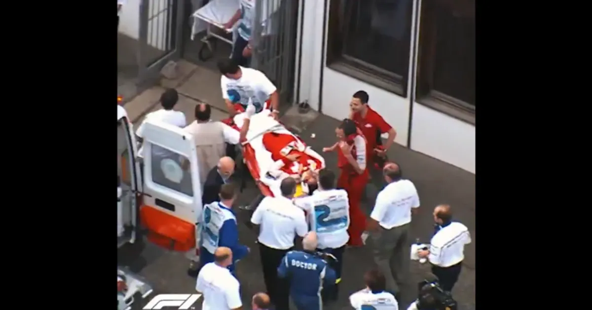 The accident where Felipe Massa suffered a skull fracture