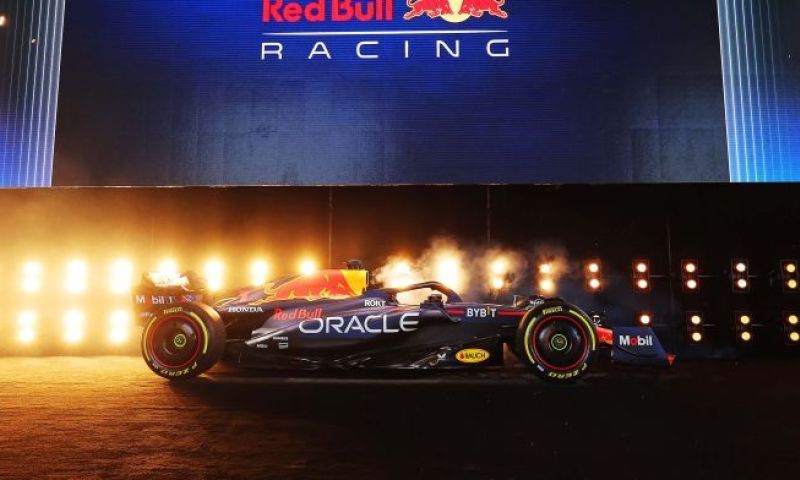 These are the first images of Red Bull's RB19 on the track