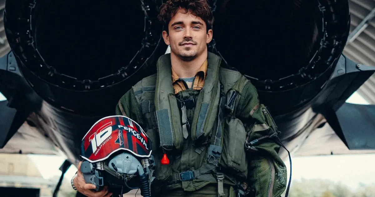 Top Gun: Leclerc shares photos of him flying in a fighter jet