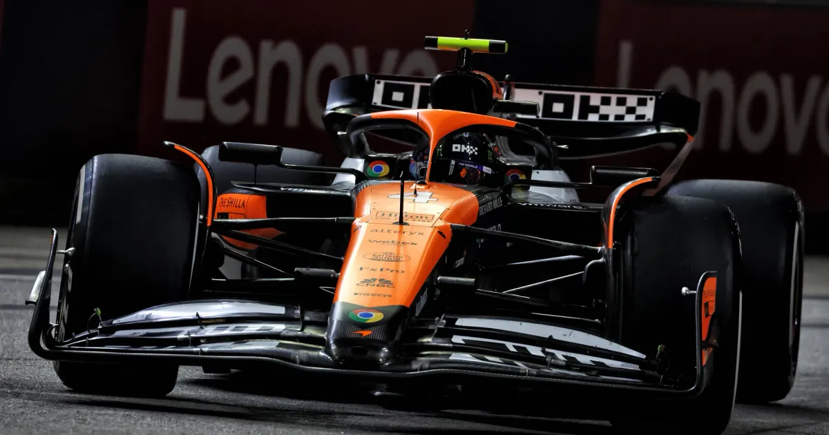 Norris fires a warning shot for qualifying by smashing the record lap time