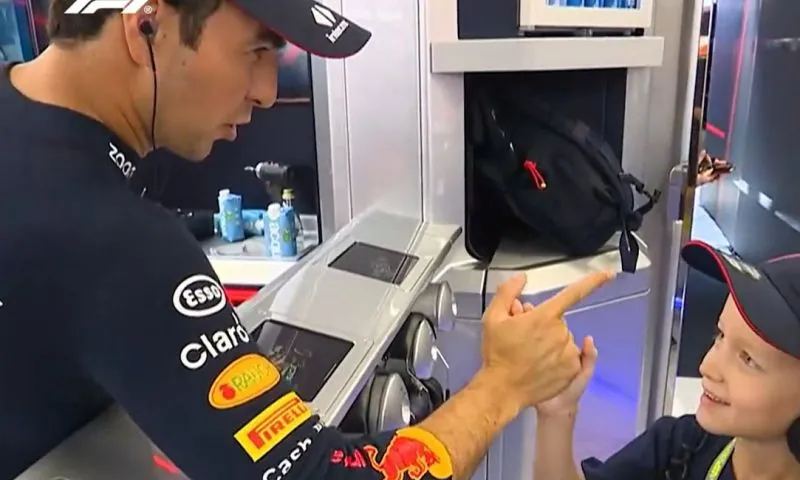 Class action: Red Bull invites crying little guy into pit box after ...