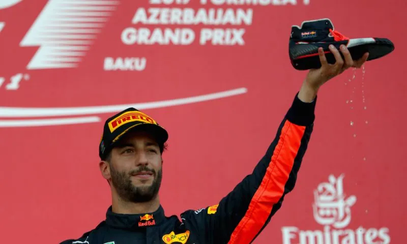 What happens to Ricciardo's shoey shoes?
