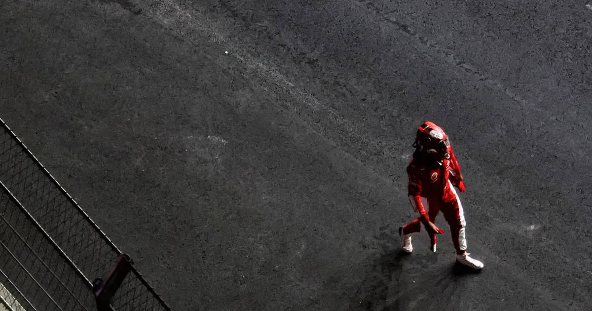 This is how big the damage to Sainz's Ferrari was: complete hole in the ...