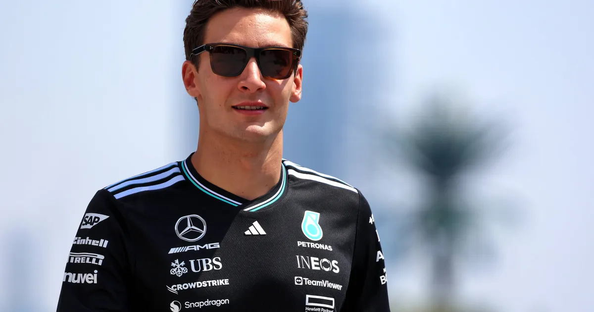 George Russell shows off his brand new multi million pound Mercedes on ...