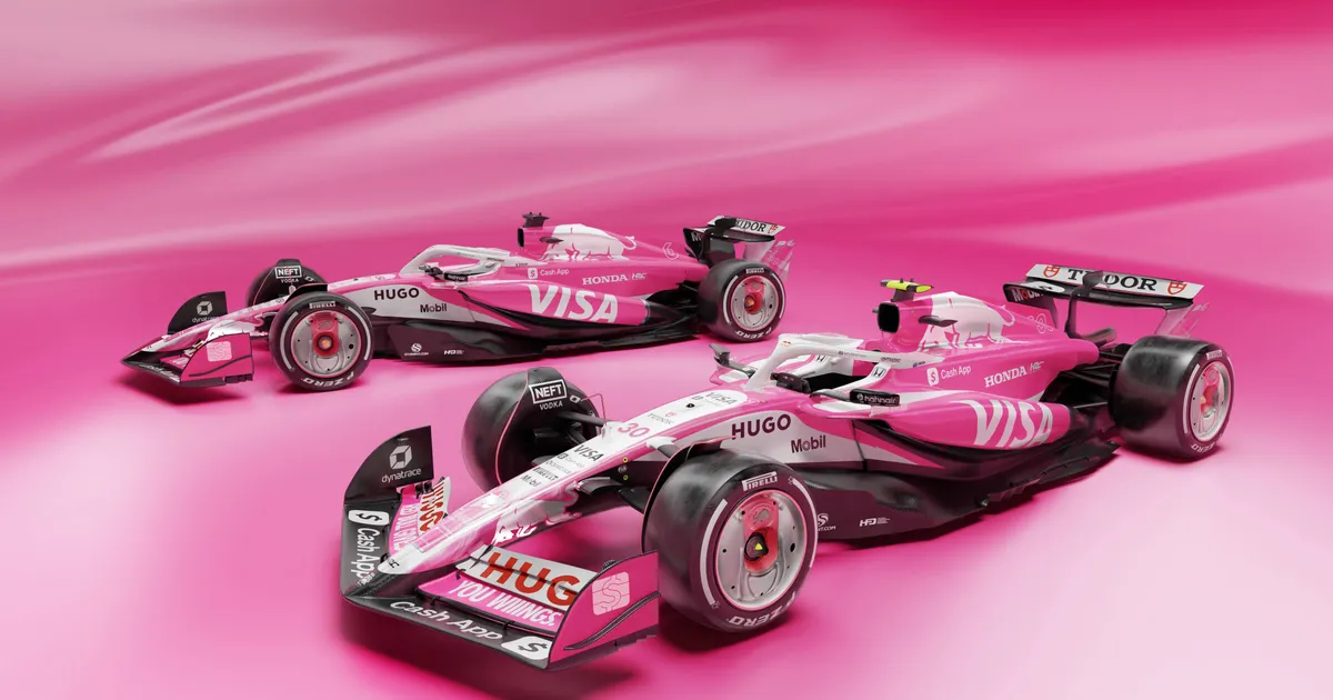 Racing Bulls stun with all pink livery for the Miami Grand Prix weekend