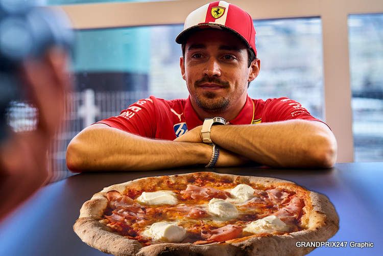 GRANDPRIX247 | Leclerc: Pizza Margherita with prosciutto crudo. Never ...