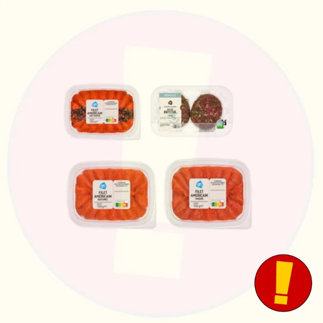 Terugroepactie Albert Heijn Filet Americain en Duitse Biefstuk