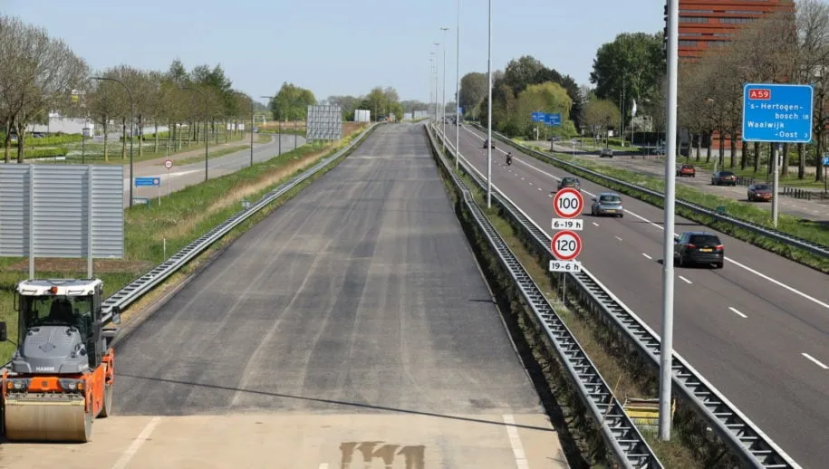 Weekendafsluitingen A59 in mei tussen Made en Waalwijk