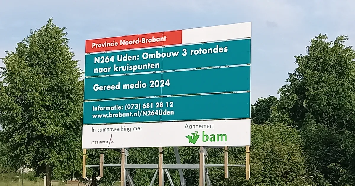 Werkzaamheden aan N264 vandaag van start gegaan