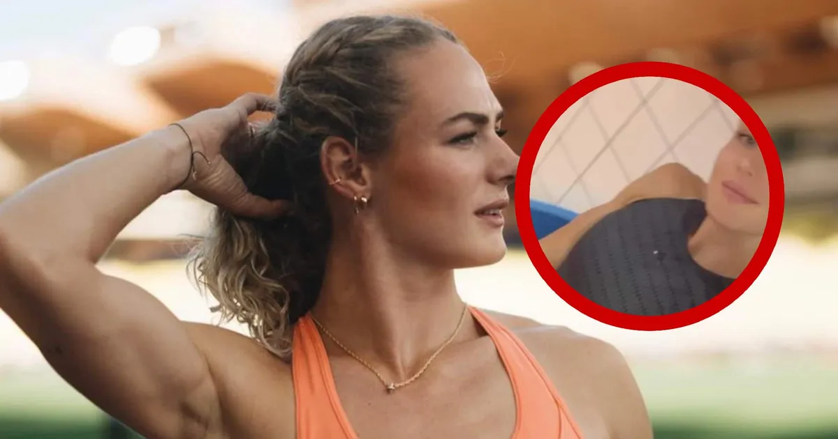 Foto: Atleet Lieke Klaver heeft het zichtbaar koud in bad