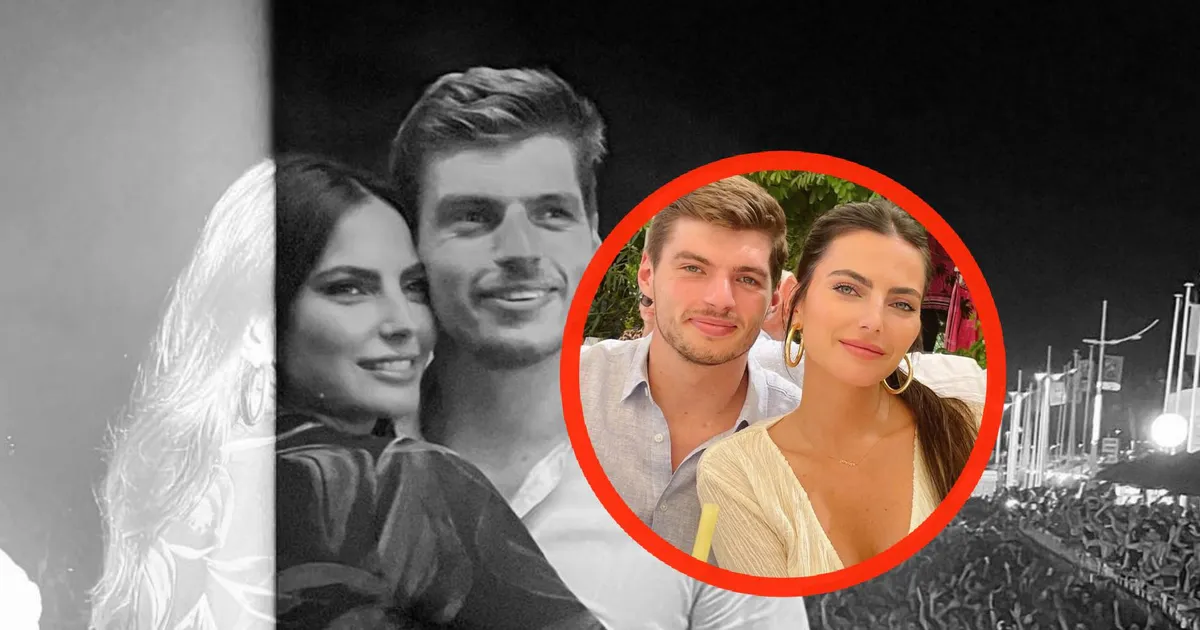 Foto: Max Verstappen kijkt verlekkerd naar Kelly Piquet op zomerse kiekjes