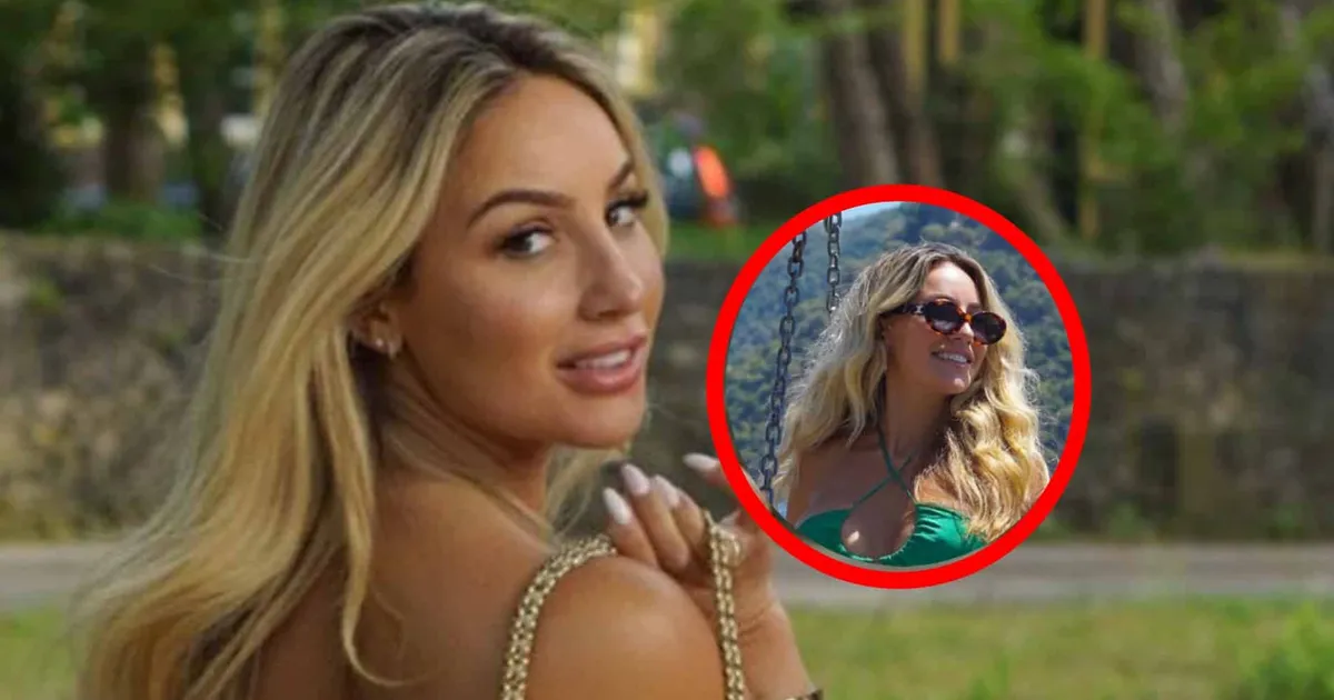 Foto: De zwemkleding van Naomy van Beem knalt bijna uit elkaar vanwege rondingen