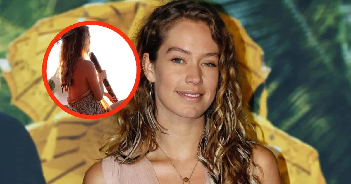 Foto: Schaars geklede Sharon Pieksma blaast op enorme toeter