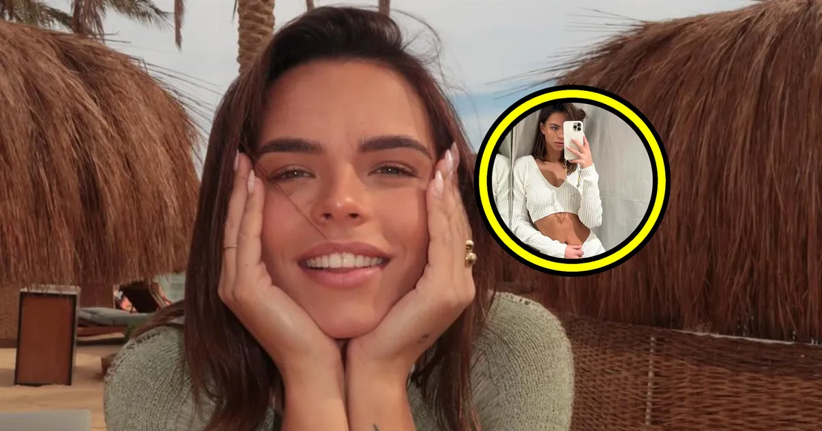 Foto: Indigo Oord trekt haar broekje een klein stukje naar beneden