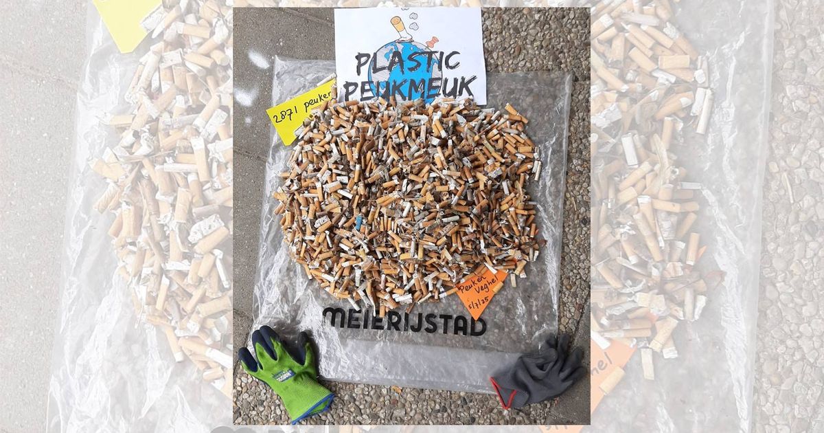 In Veghel dit jaar 2871 peuken opgeruimd voor campagne Plastic PeukMeuk