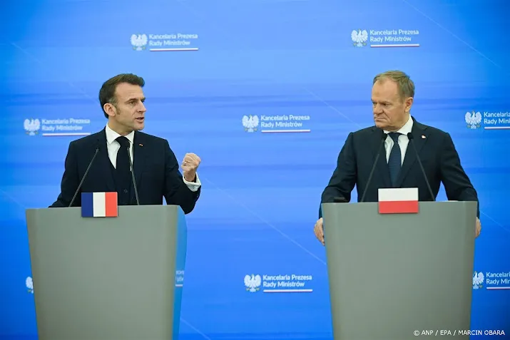 Macron spreekt met Poolse premier over 'pad' uit oorlog Oekraïne