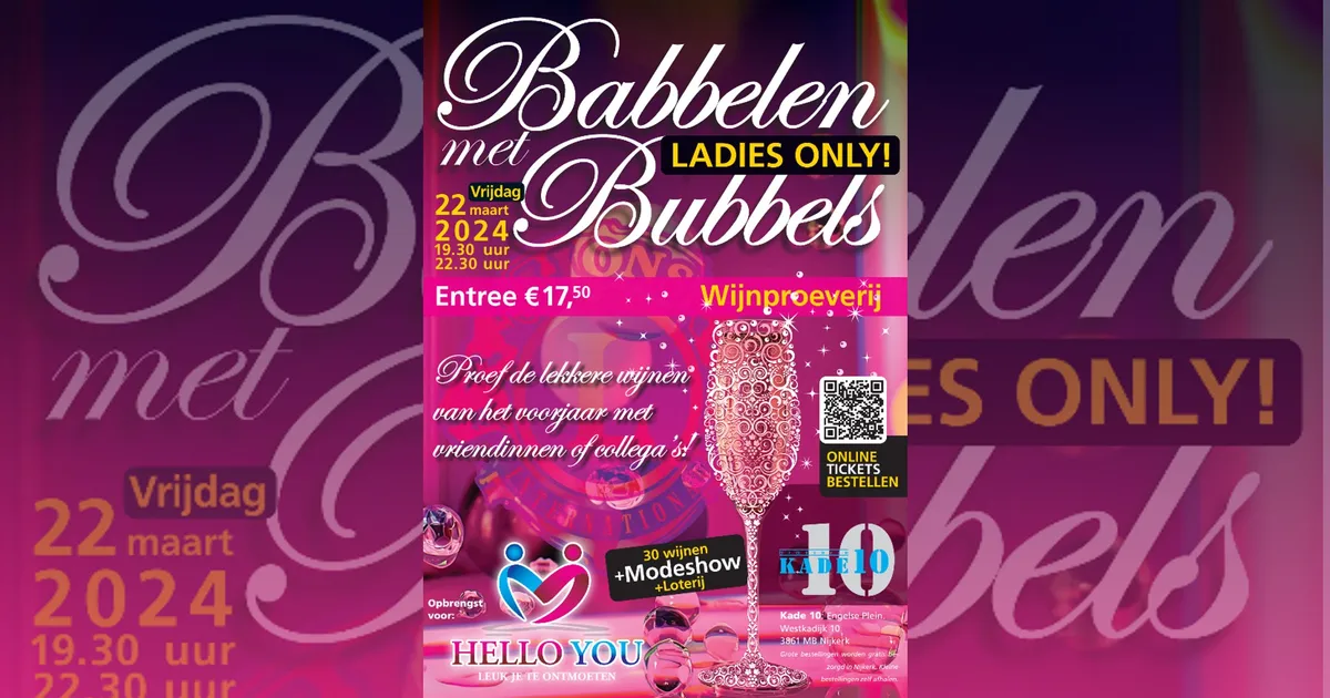 "Babbelen met Bubbels" voor "Hello You"