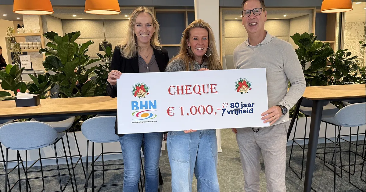 BHN reikt twee cheques uit