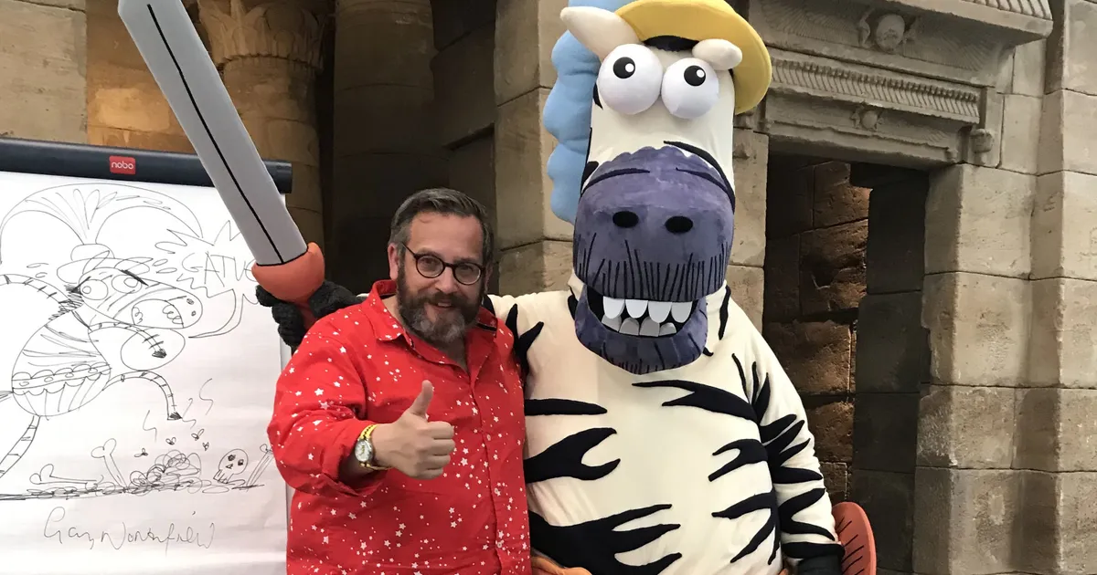Schrijver van 'Julius Zebra' in de bieb tijdens Kinderboekenweek