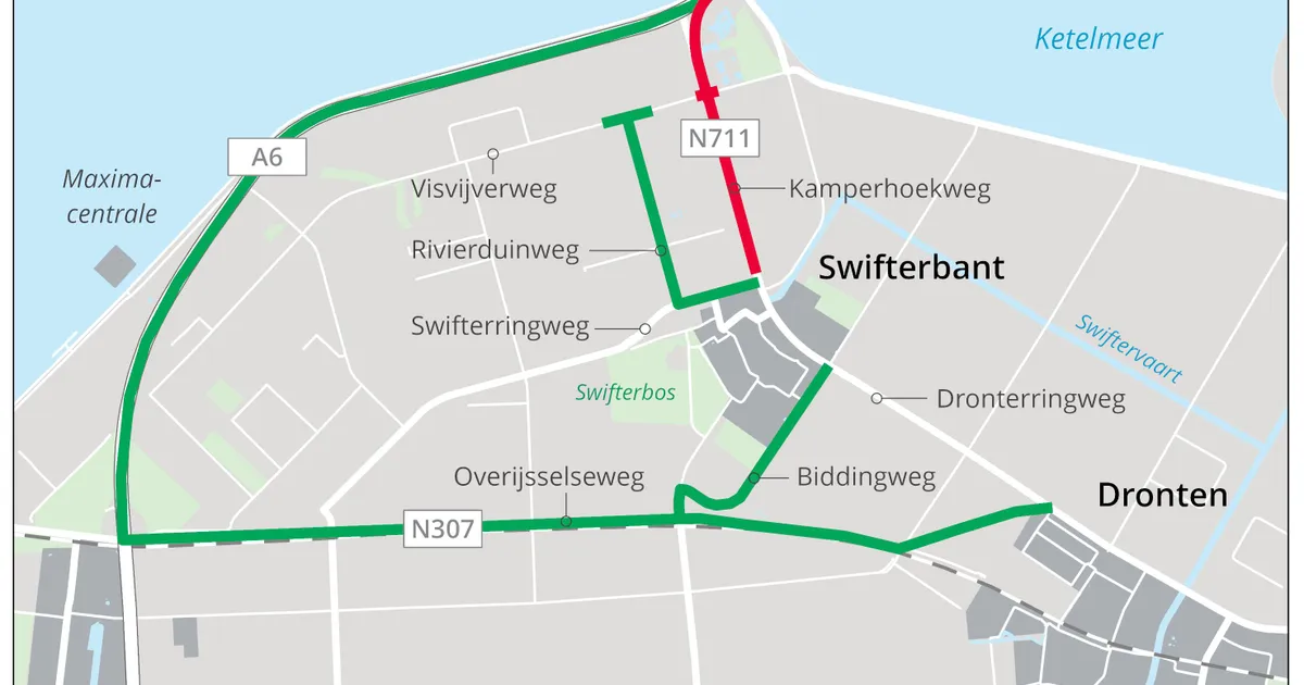 3 april starten de werkzaamheden aan de N711 Rotonde Kamperhoekweg ...